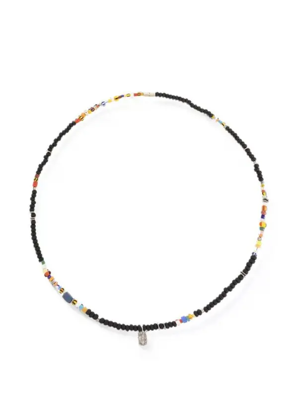 Paul Smith Beaded Logo-plaque Necklace