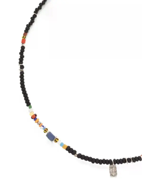 Paul Smith Beaded Logo-plaque Necklace