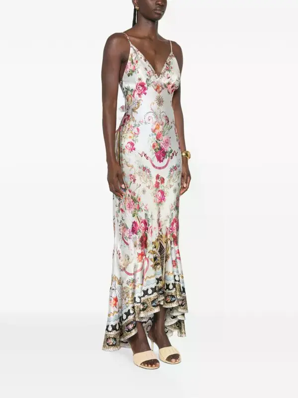 Camilla Floral Print Silk Dress