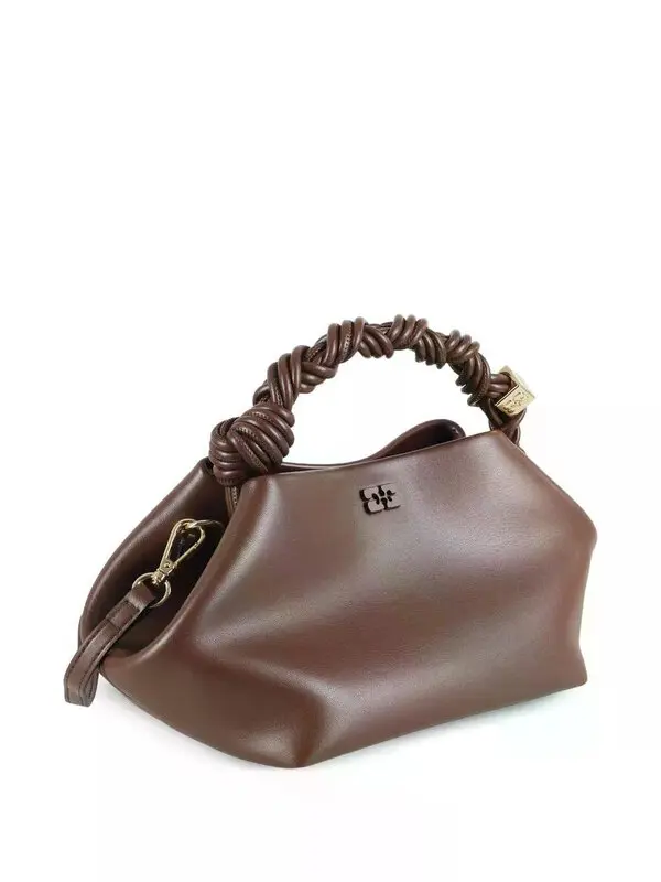 GANNI Small Bouclé Handle Tote Bag - Brown