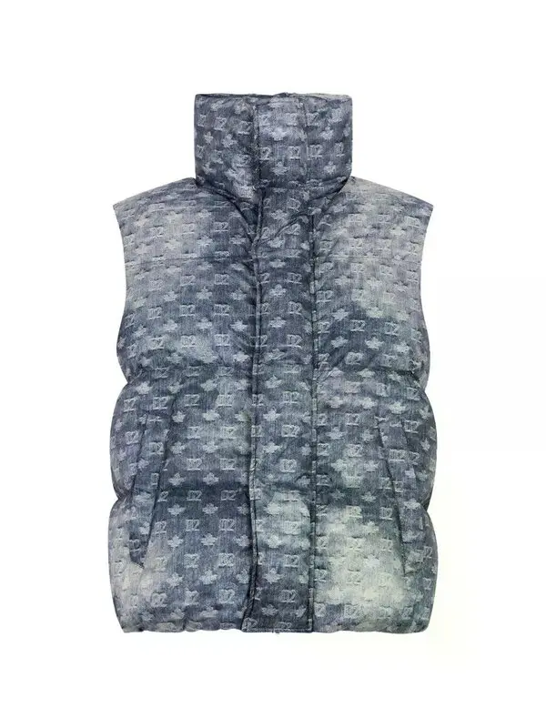 Dsquared2 Monogram Down Gilet - Blue