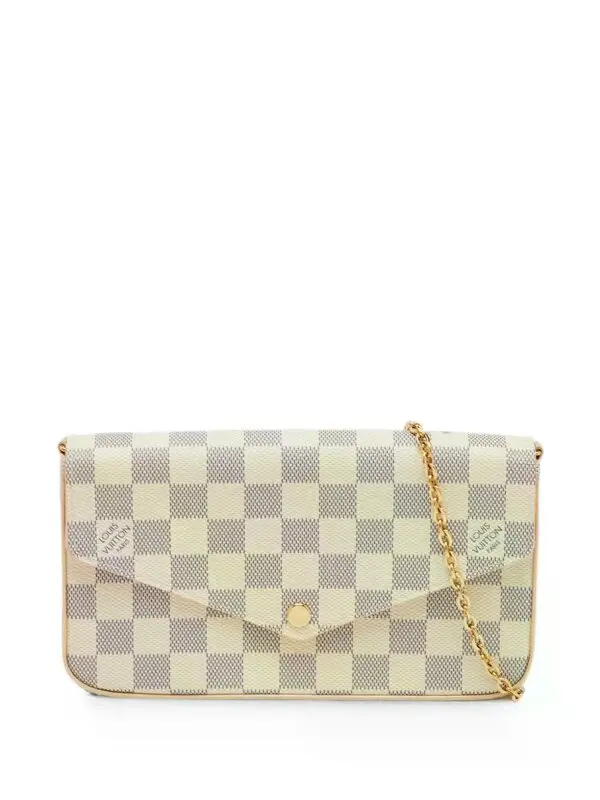 LOUIS VUITTON 2018 Felicie Damier Azur Canvas Cross Body Bag - Neutrals