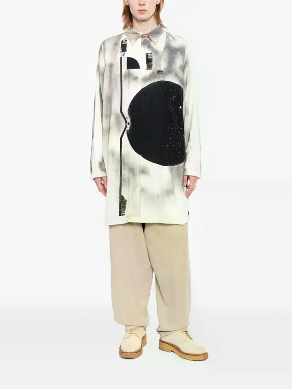 Yohji Yamamoto Cut-out Collar Shirt - Neutrals