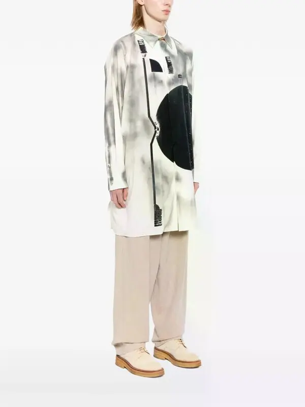 Yohji Yamamoto Cut-out Collar Shirt