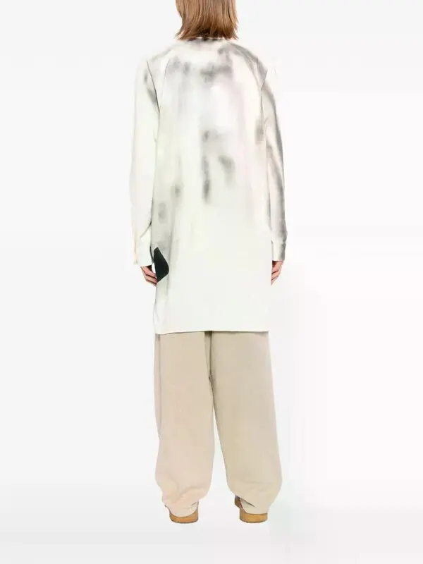 Yohji Yamamoto Cut-out Collar Shirt