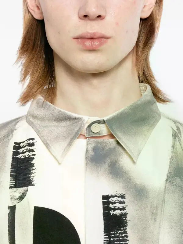 Yohji Yamamoto Cut-out Collar Shirt