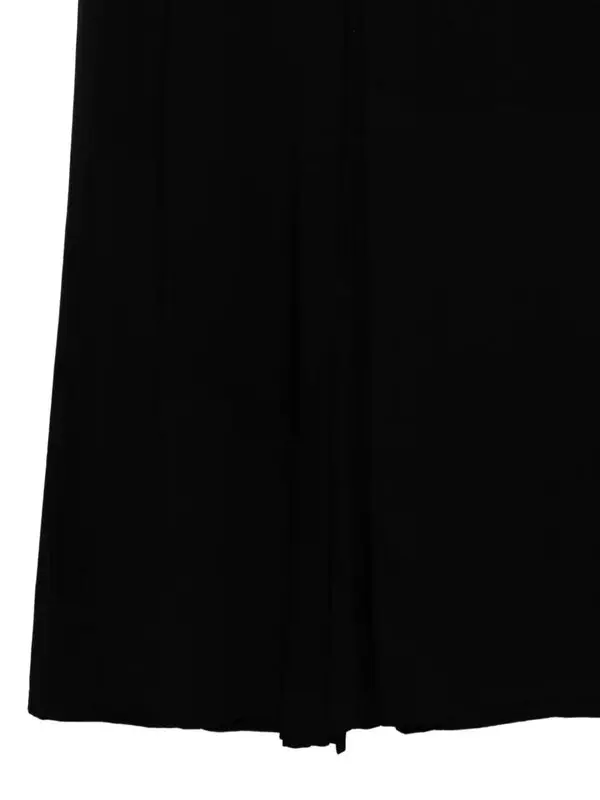 Yohji Yamamoto Front-slit Panelled Skirt - Black