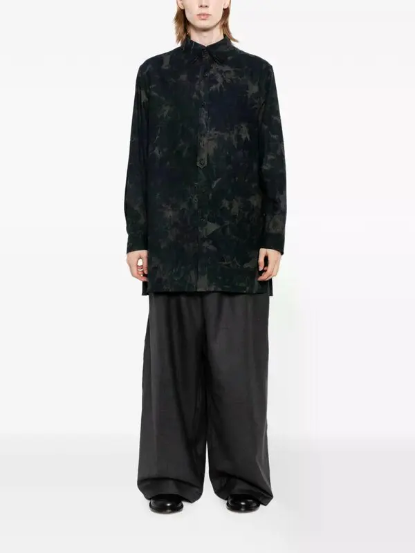 Yohji Yamamoto Triple-collar Tab-placket Shirt