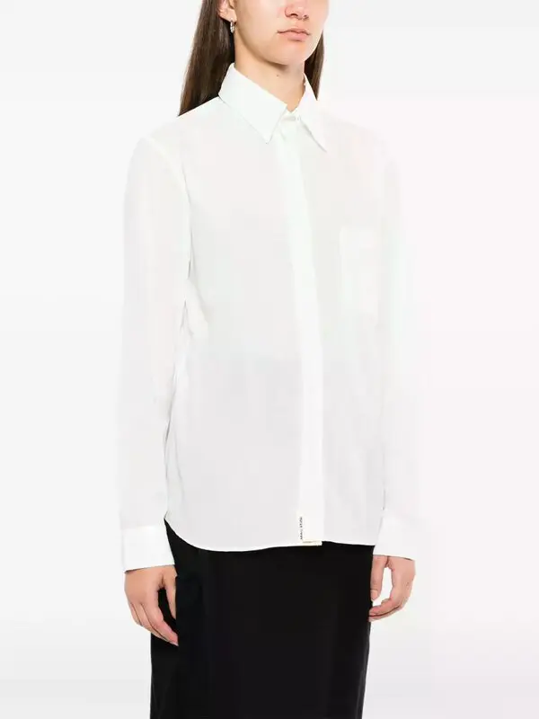 Yohji Yamamoto Detachable-collar Patch-pocket Shirt