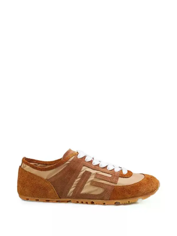 Balmain Racer 45 Suede-panelled Sneakers - Brown