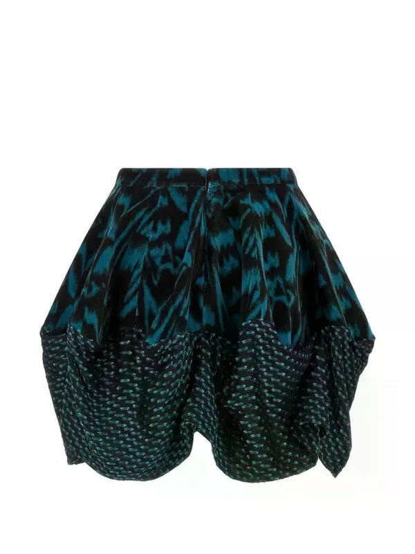 KIKO KOSTADINOV Mini Evelyn Animal-print Velvet Skirt - Black
