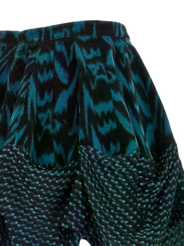 KIKO KOSTADINOV Mini Evelyn Animal Print Velvet Skirt - Black