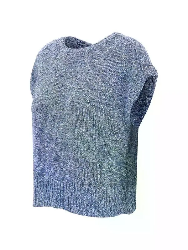 KANGRA Sequin-embellished Open-back Sweater - Blue