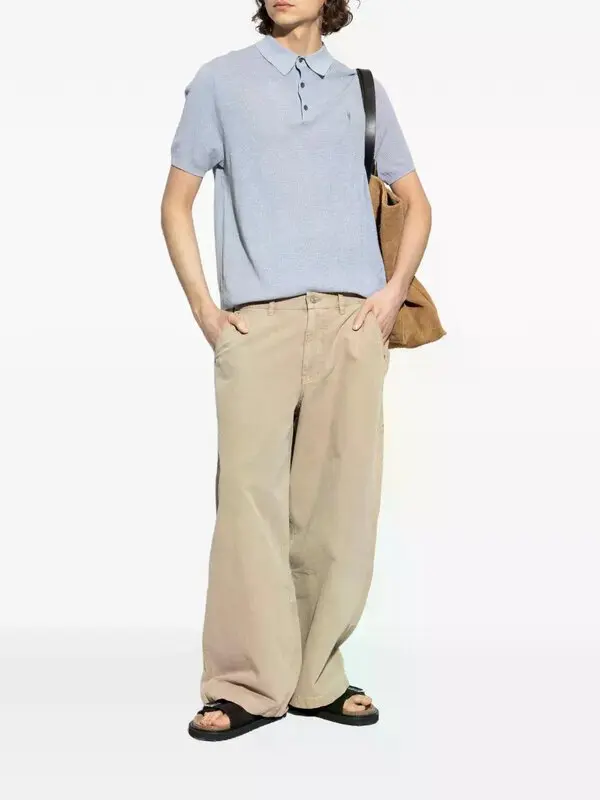 ALLSAINTS Aubrey Waffle-knit Polo Shirt