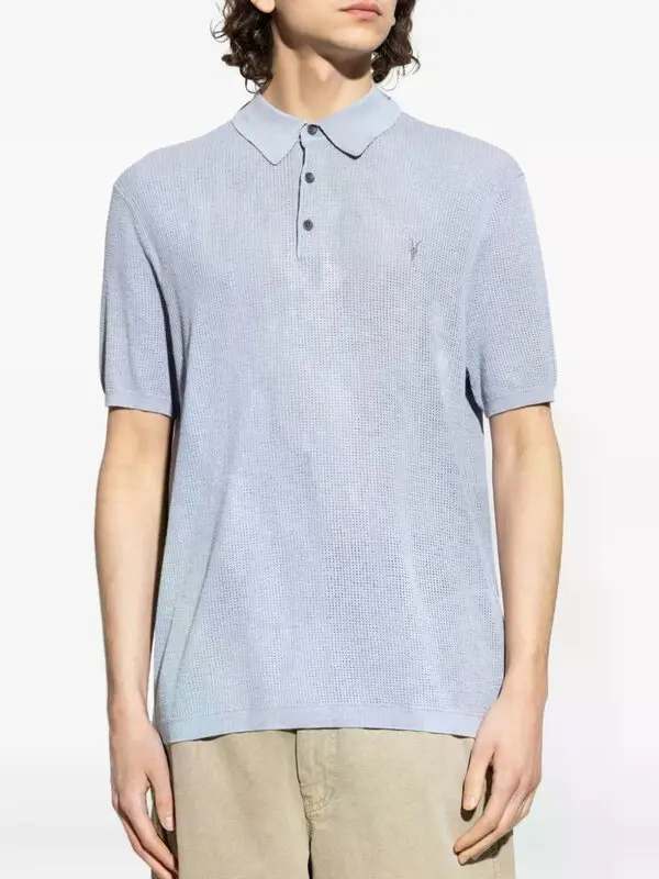 ALLSAINTS Aubrey Waffle-knit Polo Shirt
