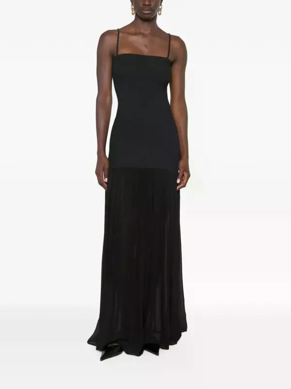 Hunza G Square-neck Maxi Dress - Black