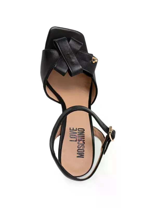 Moschino Bow Detail Buckle-fastening Sandals - Black
