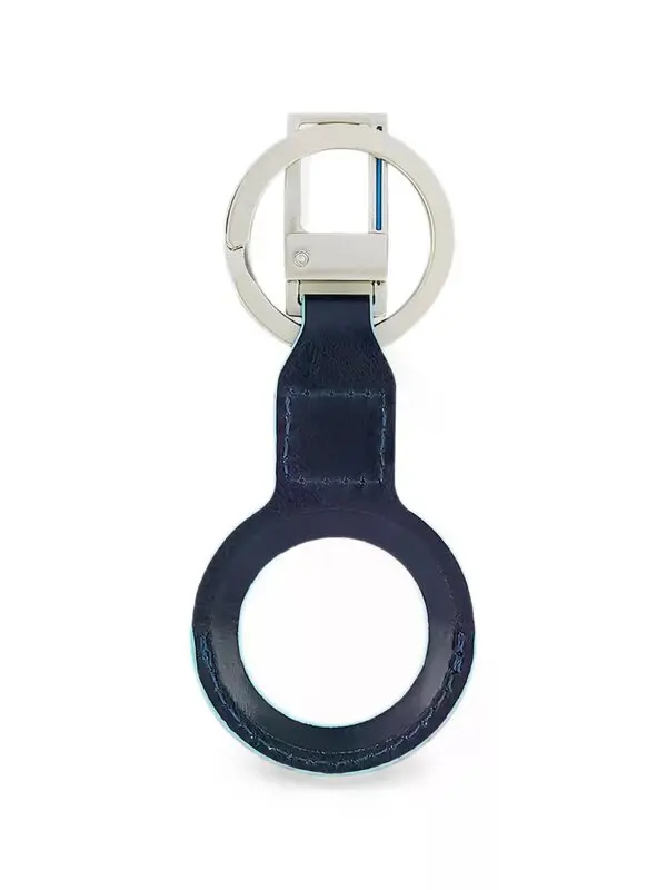 PIQUADRO Logo-engraved Leather Keychain - Blue