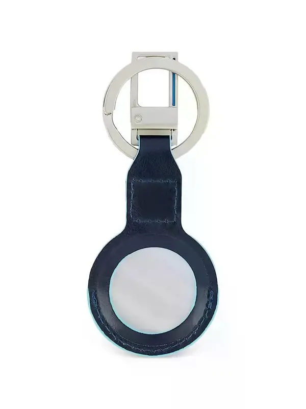 PIQUADRO Logo-engraved Leather Keychain - Blue