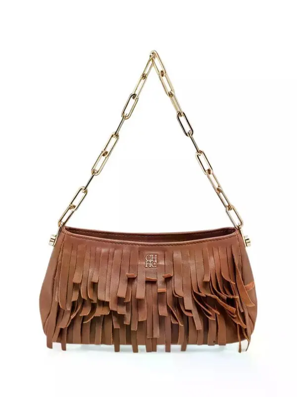 Carolina Herrera Fringed Chain Tote Bag - Brown