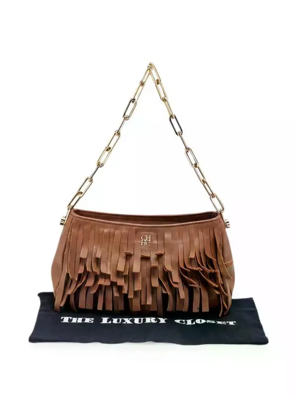 Carolina Herrera Fringed Chain Tote Bag