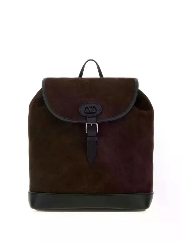 Valentino Garavani Vlogo Suede Backpack - Brown