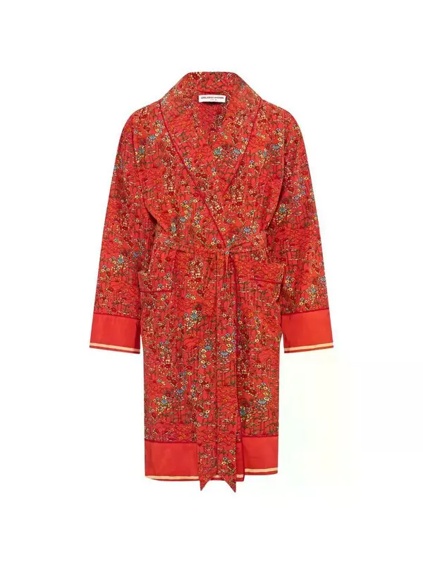 Orlebar Brown Mervyn Solo Fantasy-print Robe - Red