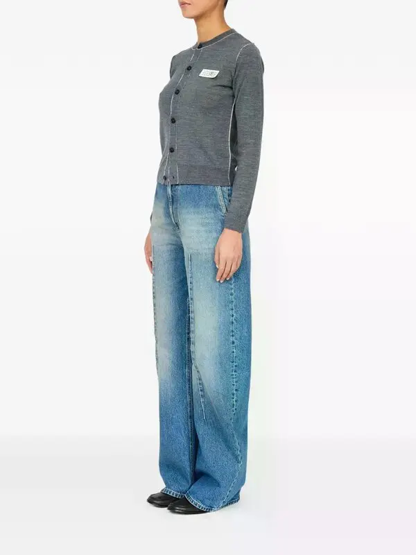 MAISON MARGIELA Button-front Wool-blend Knit Cardigan