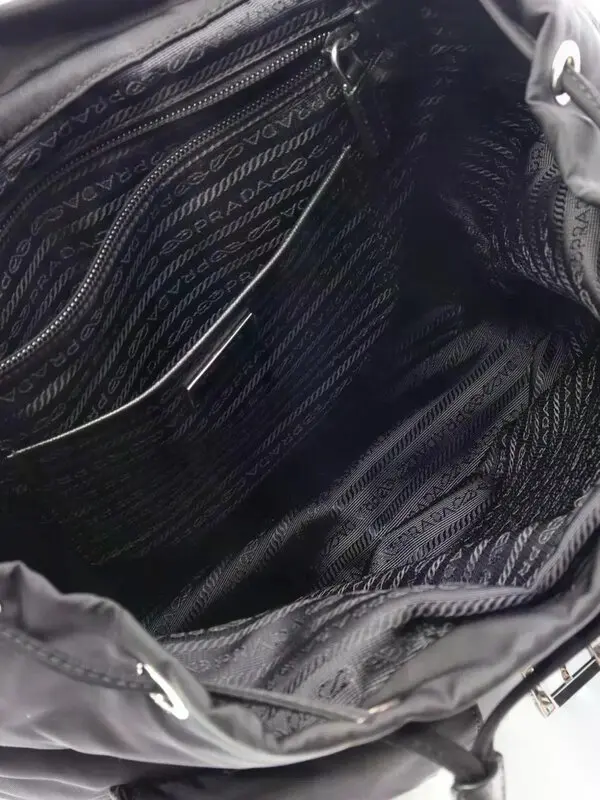 Prada Vela Buckle Backpack - Black