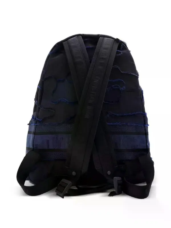 Dior Travel Camouflage Embroidered Canvas Medium Backpack