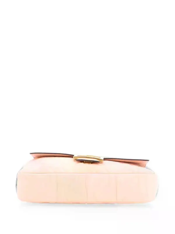 Fendi Zucca Embossed Leather Baguette Bag