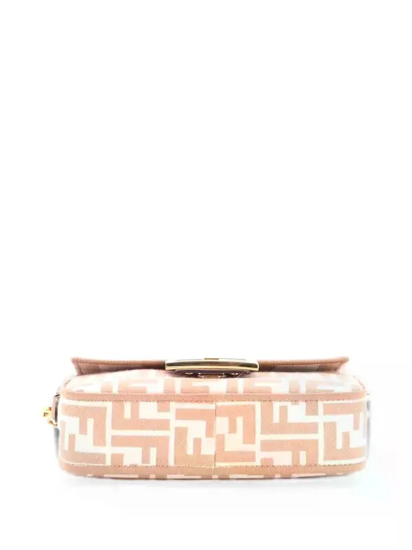 Fendi Zucca Canvas Mini Baguette Bag - Neutrals