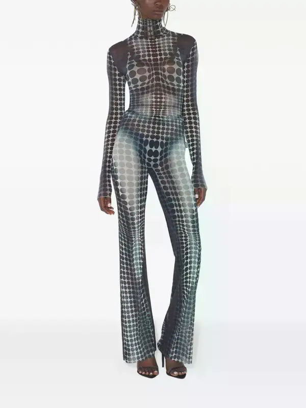 JEAN PAUL GAULTIER Elasticated-waist Dots-print Trousers