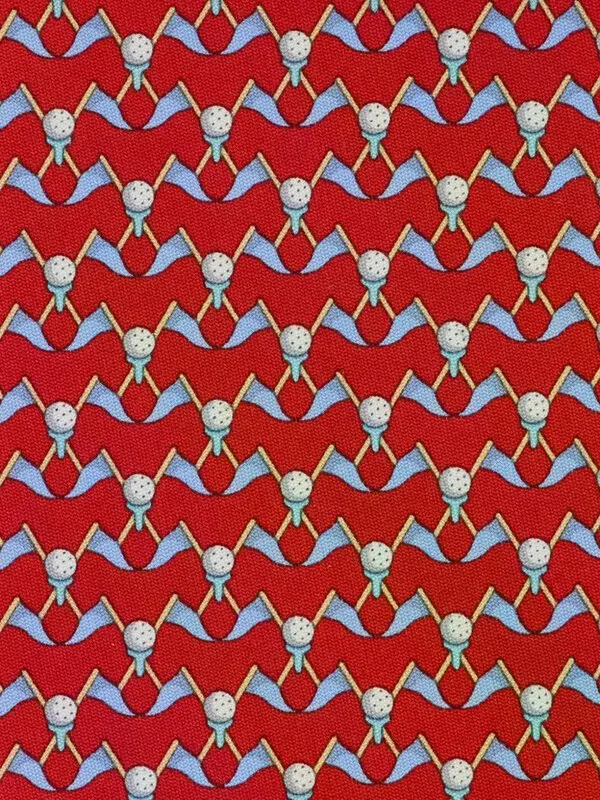 FERRAGAMO Club-print Silk Tie - Red