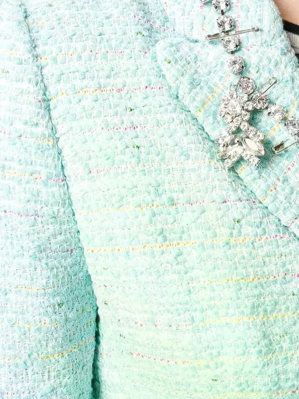 Moschino Embellished Tweed Blazer