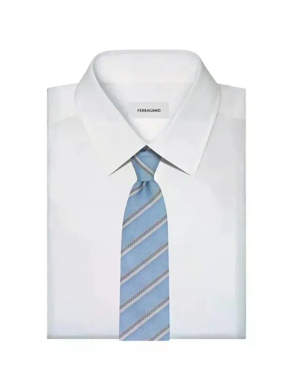 FERRAGAMO Regimental Jacquard Silk Tie