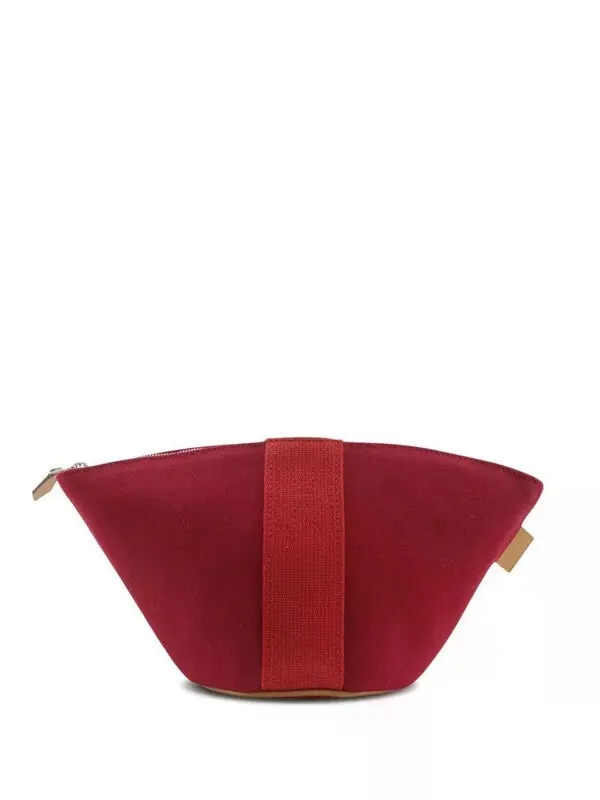 Hermès Mini Toile Palmyre Pouch - Red