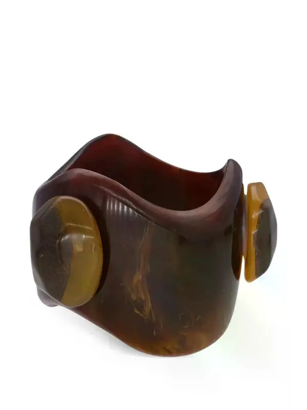 Vintage Embellished Sculptural Cuff Bracelet
