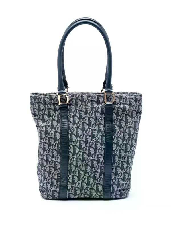 Dior 2002 Diorissimo Trotter Canvas Tote Bag - Blue