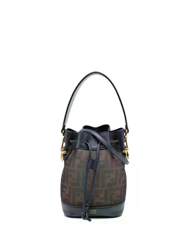 Fendi 2010-2026 Mini Zucca Mesh Mon Tresor Bucket Bag Satchel - Brown