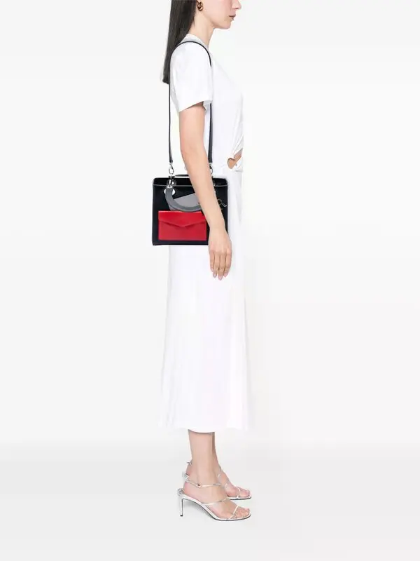 Dior 2014 Medium Calfskin Pockets Lady Satchel - Black