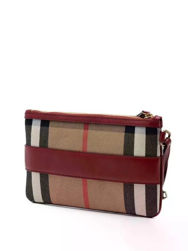 Burberry 2000-2017 House Check Canvas Wristlet Clutch Bag
