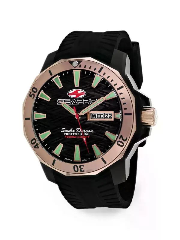 SEAPRO Scuba Dragon Diver Watch - Black