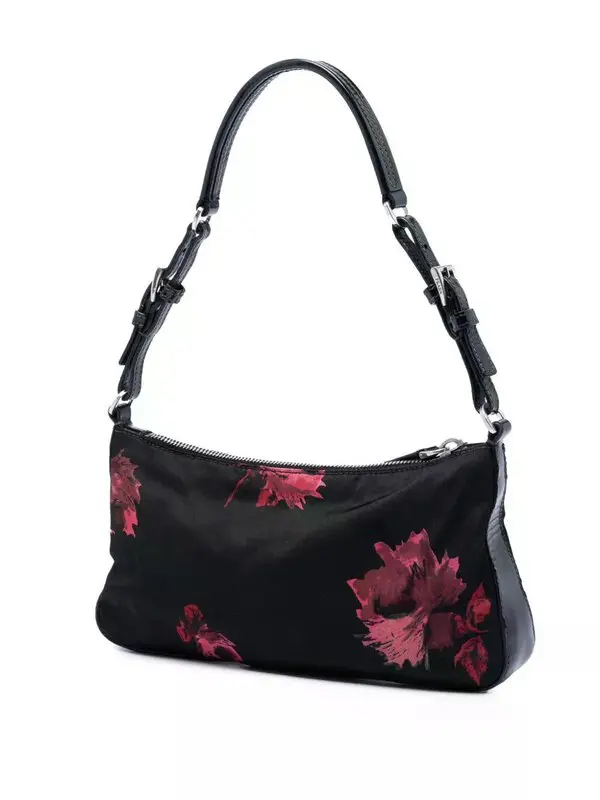 Prada Tessuto Floral Print Pochette Shoulder Bag