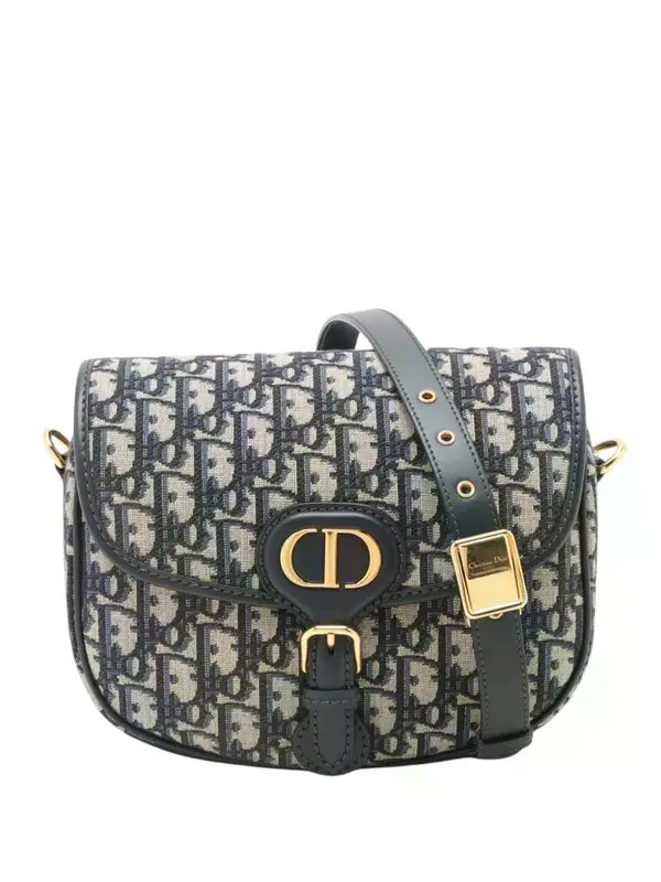 Dior 2000-2026 Medium Oblique Canvas Bobby Crossbody Bag - Blue