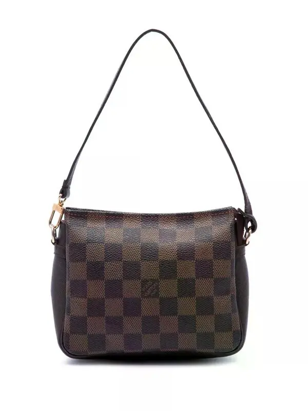 LOUIS VUITTON 2000 Damier Ebene Trousse Pochette Handbag - Brown