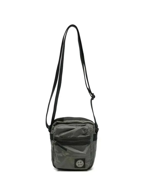 Stone Island Logo-patch Messenger Bag - Green
