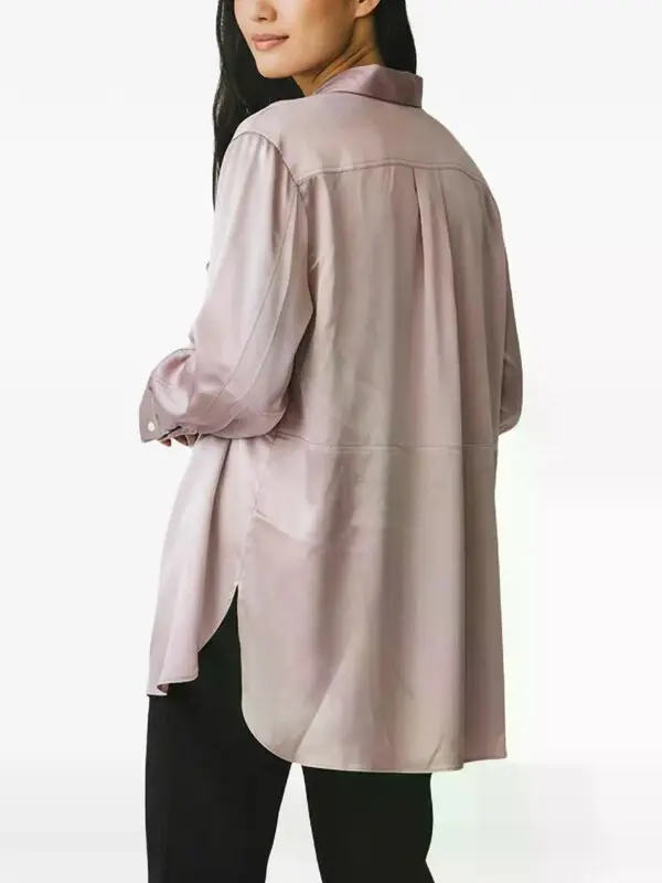 Brunello Cucinelli Long-sleeve Satin-finish Shirt