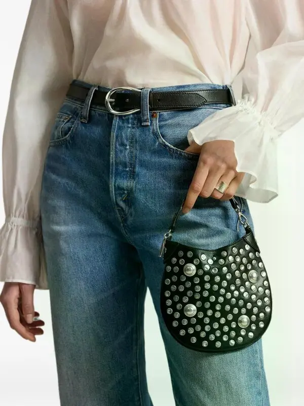 Polo Ralph Lauren Mini Stud-embellished Leather Shoulder Bag