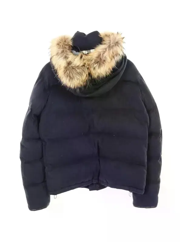 Burberry Down Jacket With Detachable Hood And Faux Fur Trim